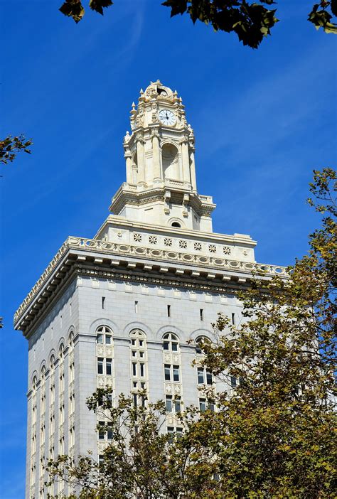City Hall Clock Tower In Oakland California Encircle Photos