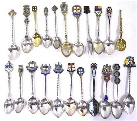 Sterling Silver Souvenir Teaspoons Collection Souvenir Ware Memorabilia