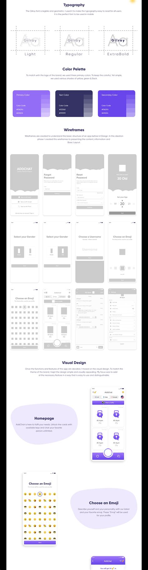 ADDCHAT App UX UI Case Study Chat App On Behance