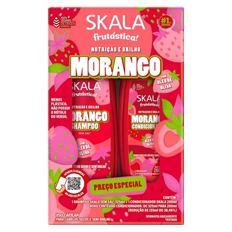 Kit Skala Morango Shampoo Condicionador 325ml Cada Drogarias Pacheco