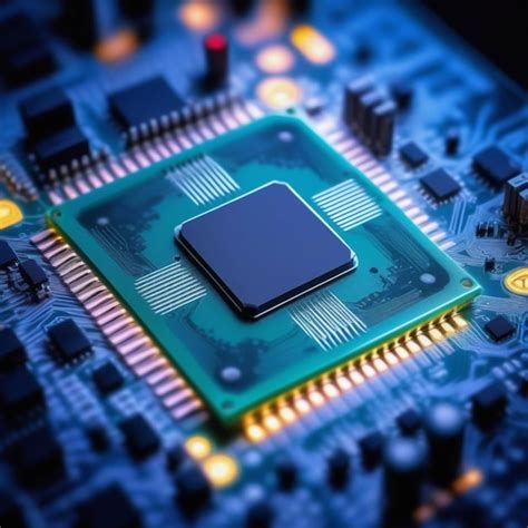 Premium Photo Integrated Microchip Circuit Board For Server Central