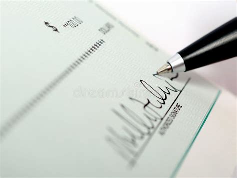 Bank Check Signature Stock Photo Image Of Business Finance 7387662