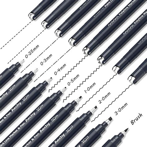 Aechy Calligraphy Curve Pens For Hand Lettering Dual Tip Pens With 4