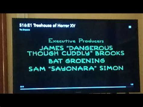 Treehouse Of Horror Xv End Credits Youtube