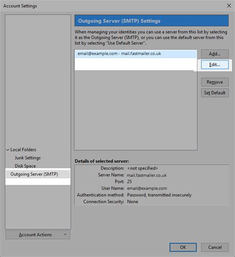 Mozilla Thunderbird Configuration Guide
