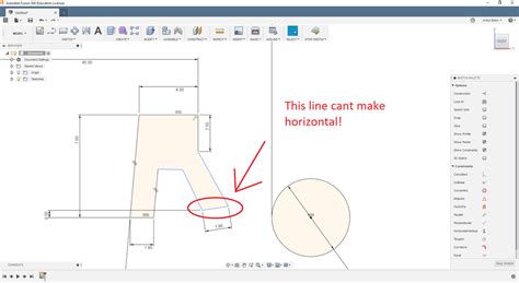 Solved 2d Constraints Horizontalvertical Problem Autodesk Community