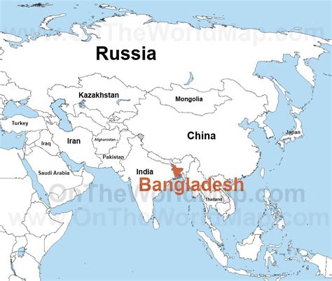 Bangladesh Location On A Map