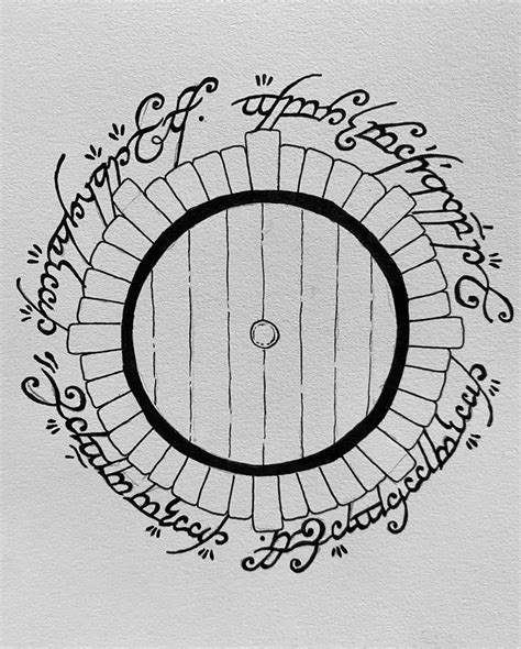 Lord Of The Rings Hobbit Door One Ring Script Lord Of The Rings