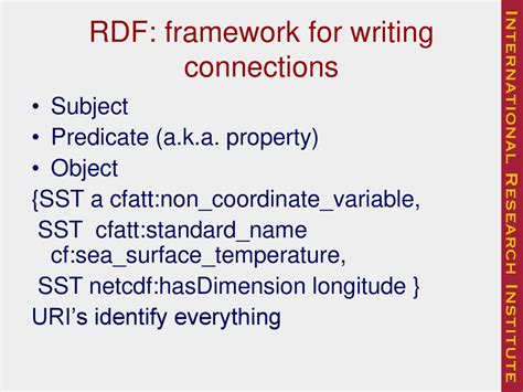 transport and access of data metadata and semantics using rdf ppt