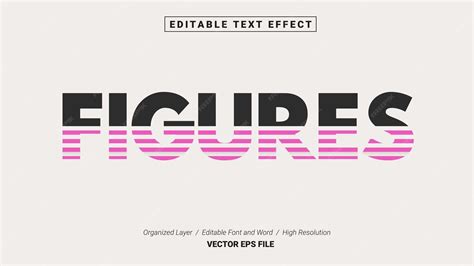 Premium Vector Editable Figures Font Typography Template Text Effect