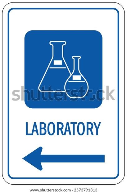 Laboratory Safety Sign Directional Signboard Stock Vector Royalty Free