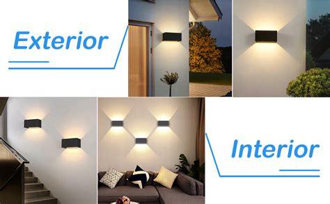 Yicale Aplique Pared Exterior Led 12w Luz Exterior 3000k Blanco Cálido Lampara Exterior Pared