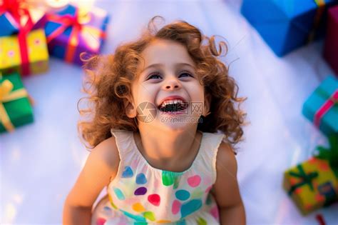 开心微笑的外国小女孩高清图片下载 正版图片600450233 摄图网