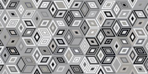 Abstract Geometric Seamless Pattern Elegant Of Gray Background 3d