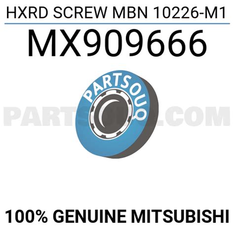 HXRD SCREW MBN 10226-M1 MX909666 | Mitsubishi Parts | PartSouq
