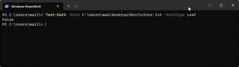 Powershell Tester Lexistence Fichier