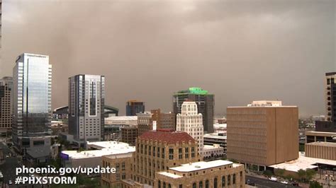 Dust Storm Hitting Downtown Phoenix August 9 2016 Youtube
