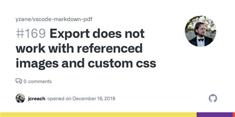 export does not work with referenced images and custom css · issue 169