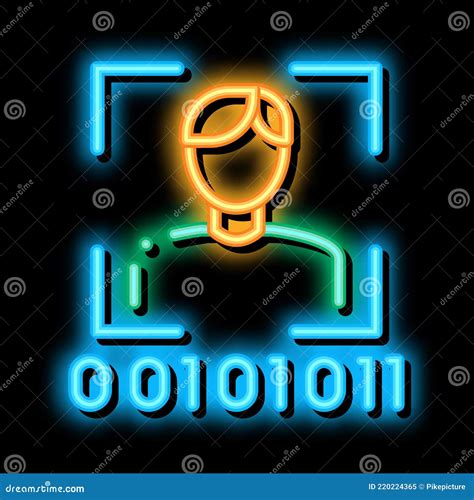 Human Binary Code Neon Glow Icon Illustration Stock Illustration Illustration Of Cyber Body