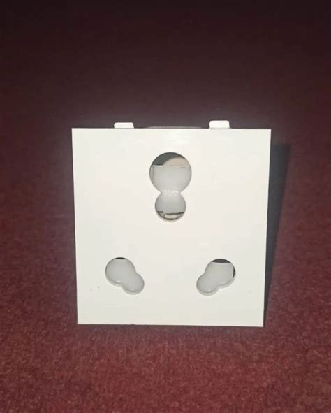 White 16a Modular Socket Shutter 3 Pin At ₹ 57piece In Nanded Id