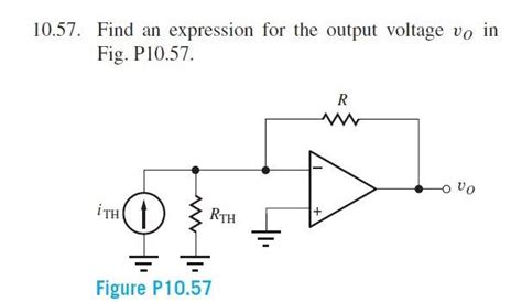 Solved Find An Expression For The Output Voltage V In Fig Chegg