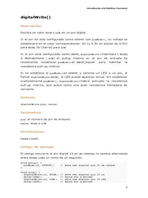 Funciones Elementales Pdf Arduino Ciencias De La Computación