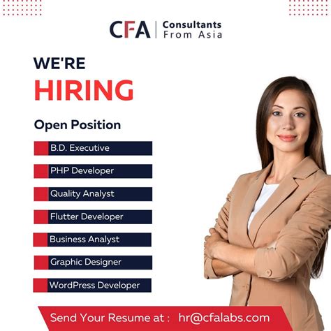Cfa Consultants From Asia On Linkedin Hiringalert Applynow