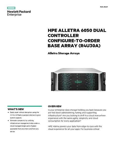 Hpe Alletra 6050 Dual Controller Configure To Order Base Array