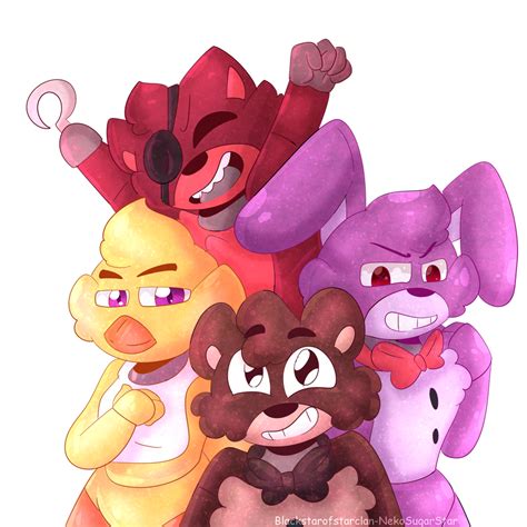 Freddy Foxy Bonnie And Chica By Nekosugarstar On Deviantart