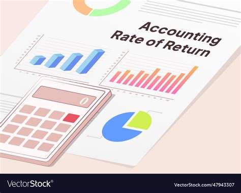 Accounting Rate Of Return Arr Investment Roi Vector Image