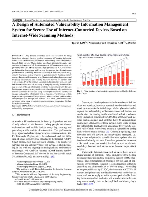 Pdf A Design Of Automated Vulnerability Information Management System