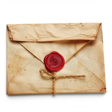 Vintage Envelope With A Red Label Premium Ai Generated Image