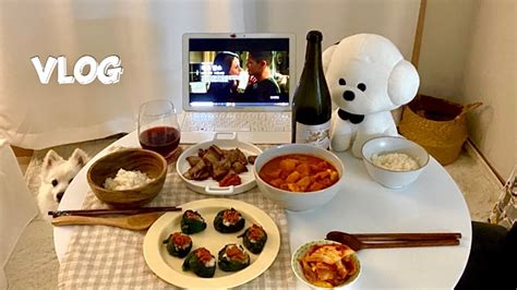 Eng Vlog 2020년 다시 시작하면 안 될까요😥 자취생 브이로그 집순이의 크리스마스 홈파티쭈꾸미볶음콩나물밥치킨 샐러드깻잎쌈밥함박 스테이크스팸 고추장찌개
