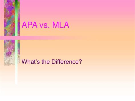 PPT APA Vs MLA PowerPoint Presentation Free Download ID