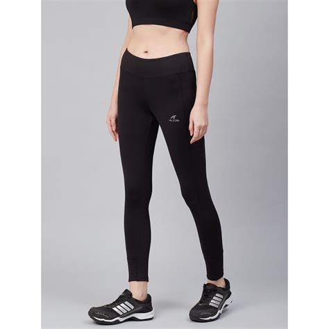 Buy Alcis Women Black Solid Training Tights Online