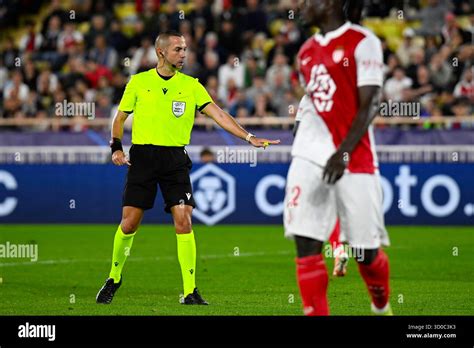 22nd October 2025 Monaco Referee Marco Guida During The Champions League Match Between As