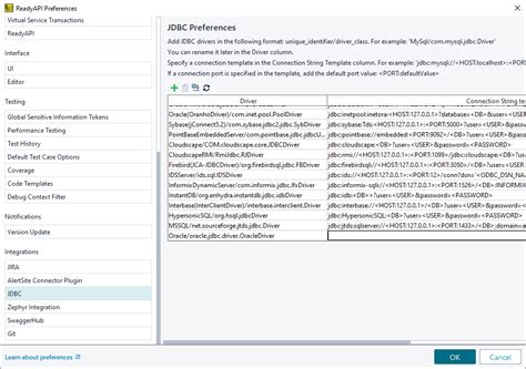 oracle jdbc driver readyapi documentation