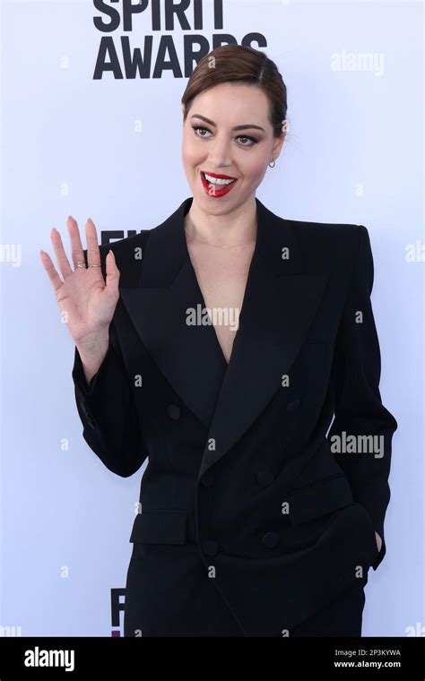 Aubrey Plaza Attends The 2023 Film Independent Spirit Awards On March