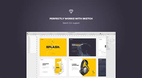 Splash Ui Kit For Sketch Behance