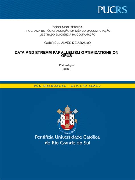 Fillable Online Tede2 Pucrs Data And Stream Parallelism Optimizations On Gpus Fax Email Print
