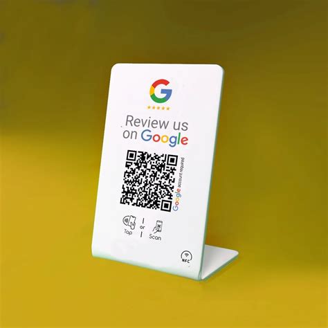 Tap Google Review NFC Stand Card Instant Business Feedback