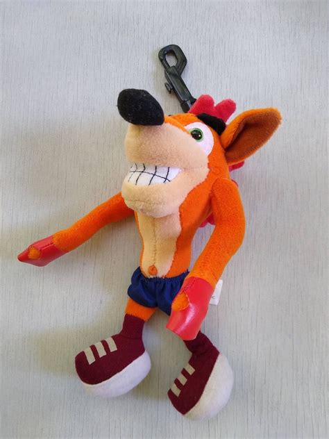 Crash Bandicoot Plush 12 Resaurus 1998 Key Chain Beanbag Stuffed