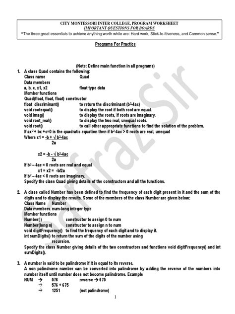 comp prac ques pdf integer computer science string computer science