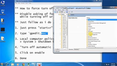 Force Turn Off Windows 7 How To Shut Down Windows 7 Without Prompting Force Shutdown Youtube