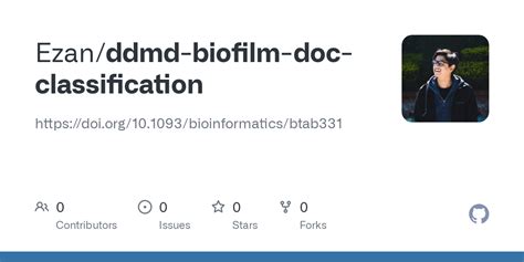 Github Ezanddmd Biofilm Doc Classification 101093bioinformaticsbtab331