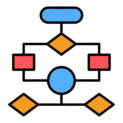 Iconos Del Diagrama De Flujo Vector Premium