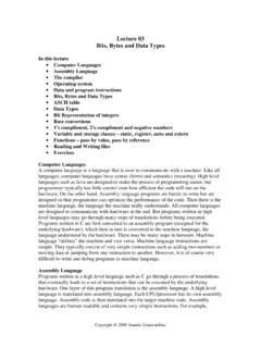 Lecture Bits Bytes And Data Types Lecture Bits Bytes And Data Types Pdf PDF PRO