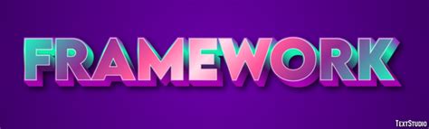 framework text effect and logo design word