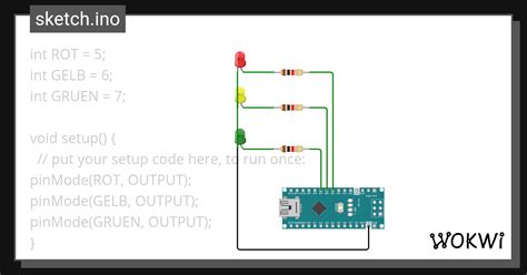 Ampel Wokwi Esp32 Stm32 Arduino Simulator