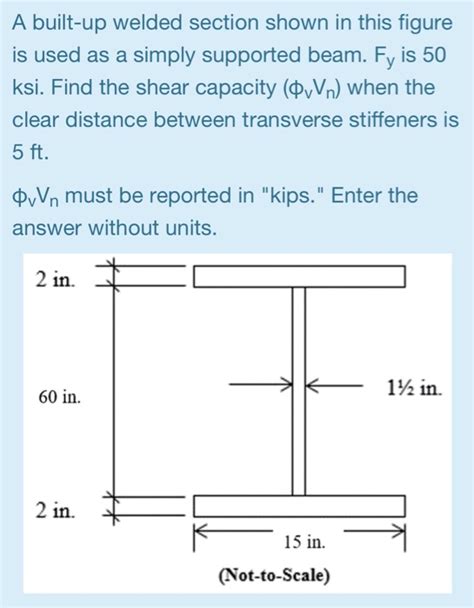 Solved A Built Up Welded Section Shown In This Figure Is